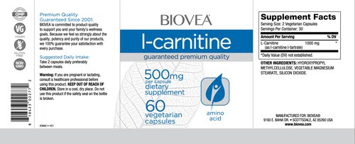 Biovea l-carnitina 2000mg 60 pastillas