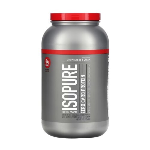 Proteina Isopure Zero Carb 3 Lbs. 44 Serv. - Fresas con Crema