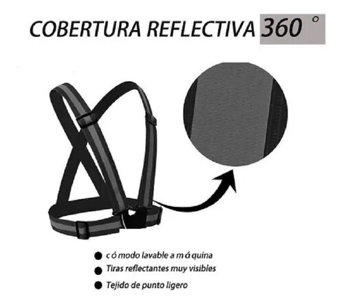 Chaleco Arnes Reflejante Negro