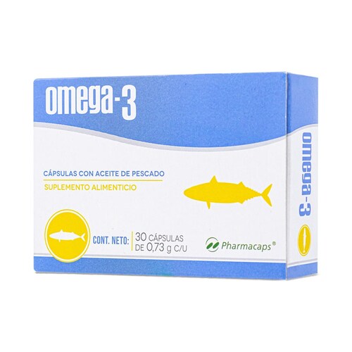 Omega-3 30 Caps .73 G Suplemento Alimenticio Con Omega 3 Y Dha Pharmacaps