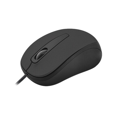 Mouse raton Quaroni Óptico MAQ02N cable USB 1200DPI Negro pc mac portátil alámbrico