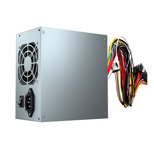 Fuente de Poder Quaroni QPSU-01 24-pin ATX 80mm 500W gris energía cable ...