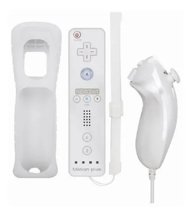 Nintendo Wii Motion Plus - Mando A Distancia 2 En 1 Color Blanco