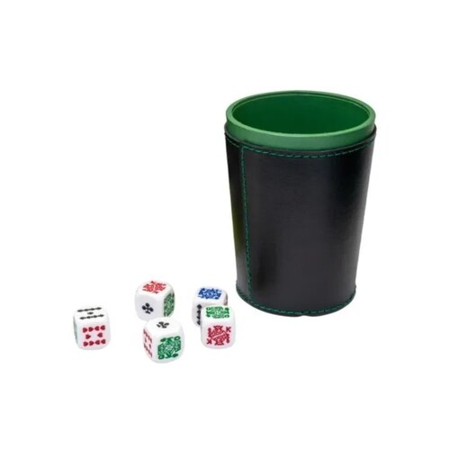 Cubilete con 5 dados, Novelty