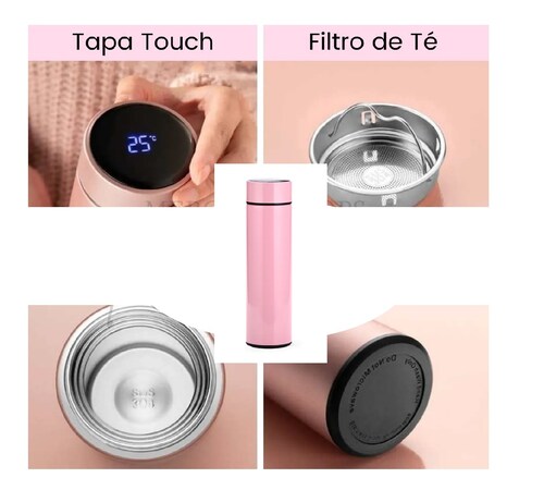 Termo Inteligente Digital Pantalla Led Rosa