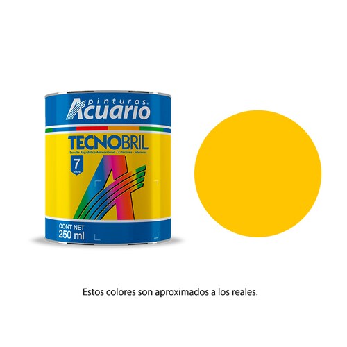 Pintura Esmalte Tecnobril Color Amarillo Limón 250 Ml Acuario EV21202 Pintura Esmalte Tecnobril Color Amarillo Limón 250 Ml Acuario EV21202