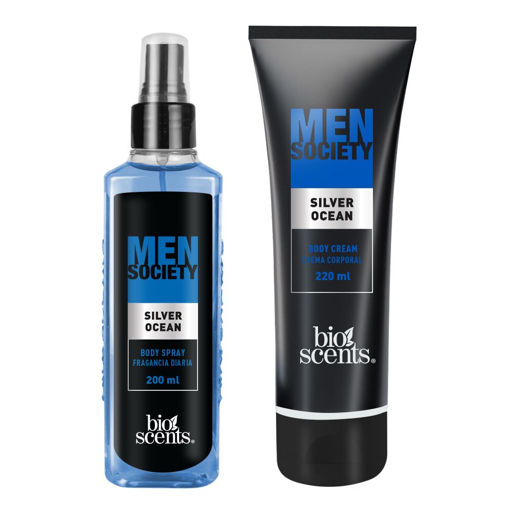 Set Body Mist Y Body Cream Bioscents Silver Ocean