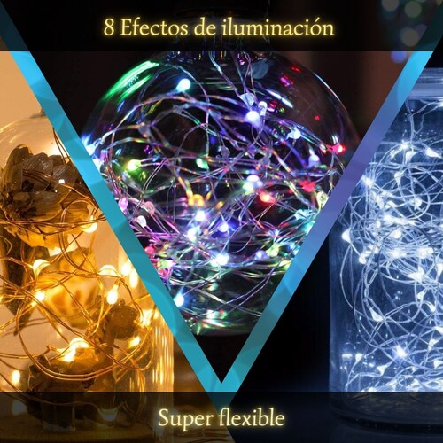 Luces decorativas Control Remoto Tira Led DOSYU 10m. 100 leds 2pzs ...