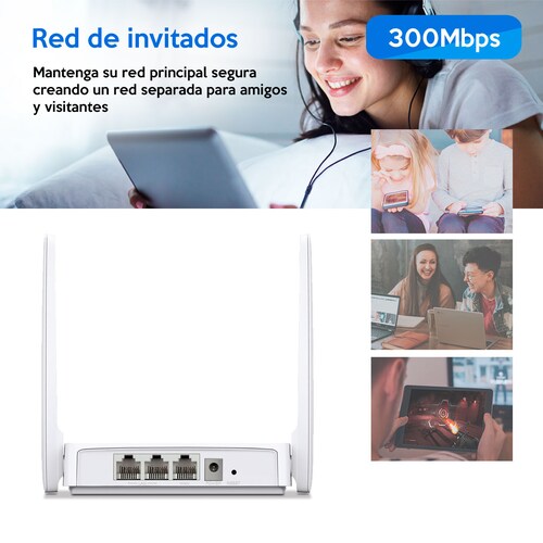 Ruteador inalámbrico 300 MBPS 2.4 GHZ Ideal para Transmisión HD en ...