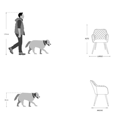 Sillón Individual Bellini de Tela color Azul