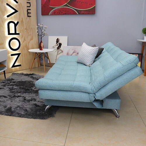 Sofá Cama Turquesa Matrimonial 3 Posiciones