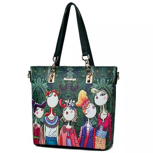 Set 6 Bolsas Floral Moda Elegante Mujer Estampado Versatil