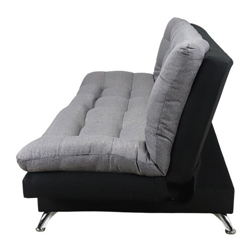 Sofá Cama Negro Gris Matrimonial 3 Posiciones