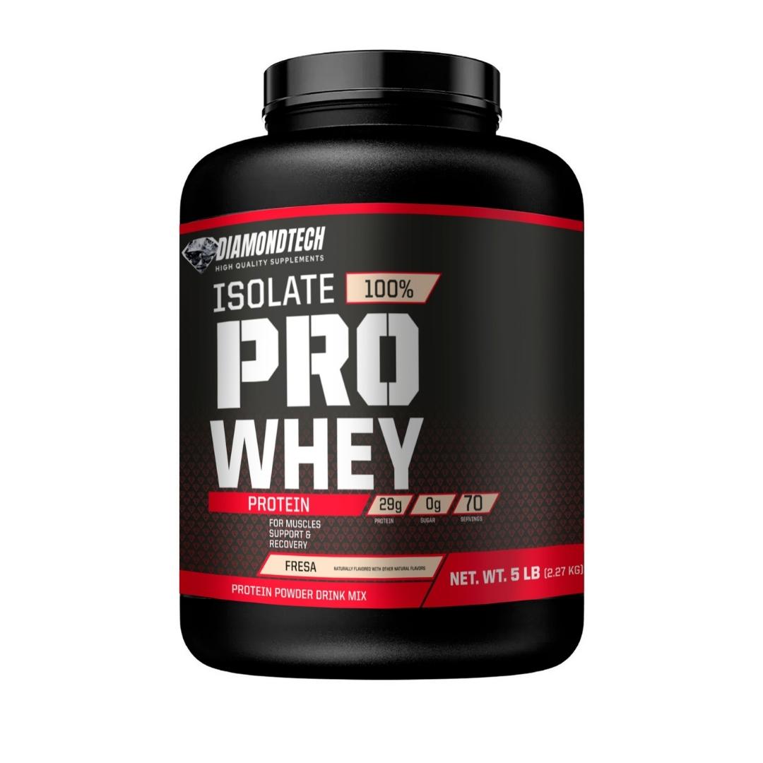 Proteína Pro Whey Isolate 5lbs (2.27kg) 70 servicios Diamondtech FRESA