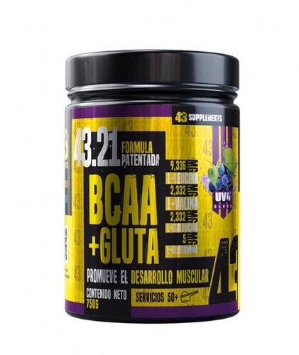 Bcaa+Glutamina 43 suppements (75 serv) Sabor sandia