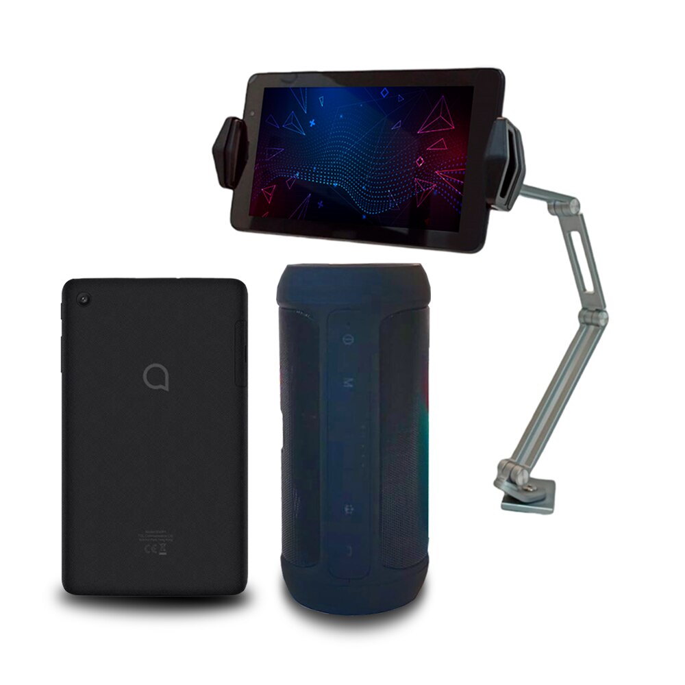 Tablet Alcatel 9309X 1/32GB Negro + Soporte c/ brazo+ Bocina Charge2 Negro