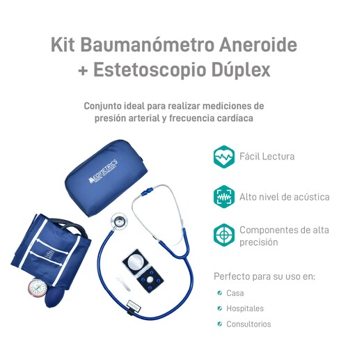 Kit Baumanometro con Estetoscopio de Doble Campana Medimetrics