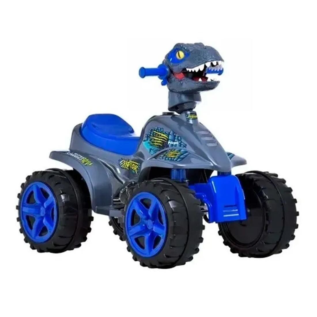 Moto Electrica Prinsel Mini Quad Dinosaurio Raptor Blue 12V