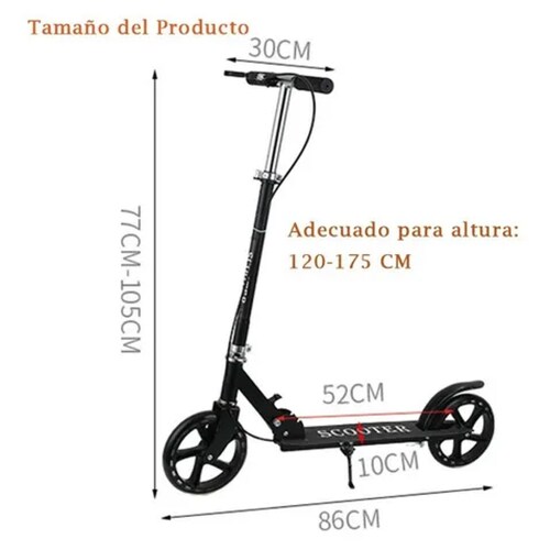 Scooter Patín Del Diablo Ajustable Para Jóvenes Y Adultos