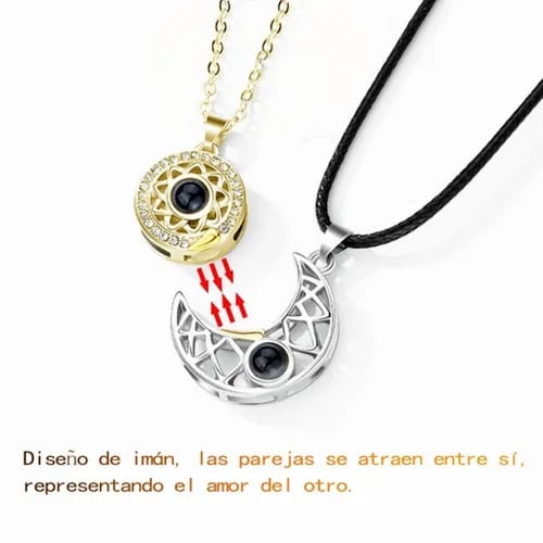 Collares Para Imán Pareja 2 Pcs Amor Aniversario Regalo