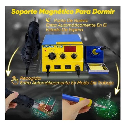 Estación De Soldar 2 En 1 Pistola De Calor Y Cautín