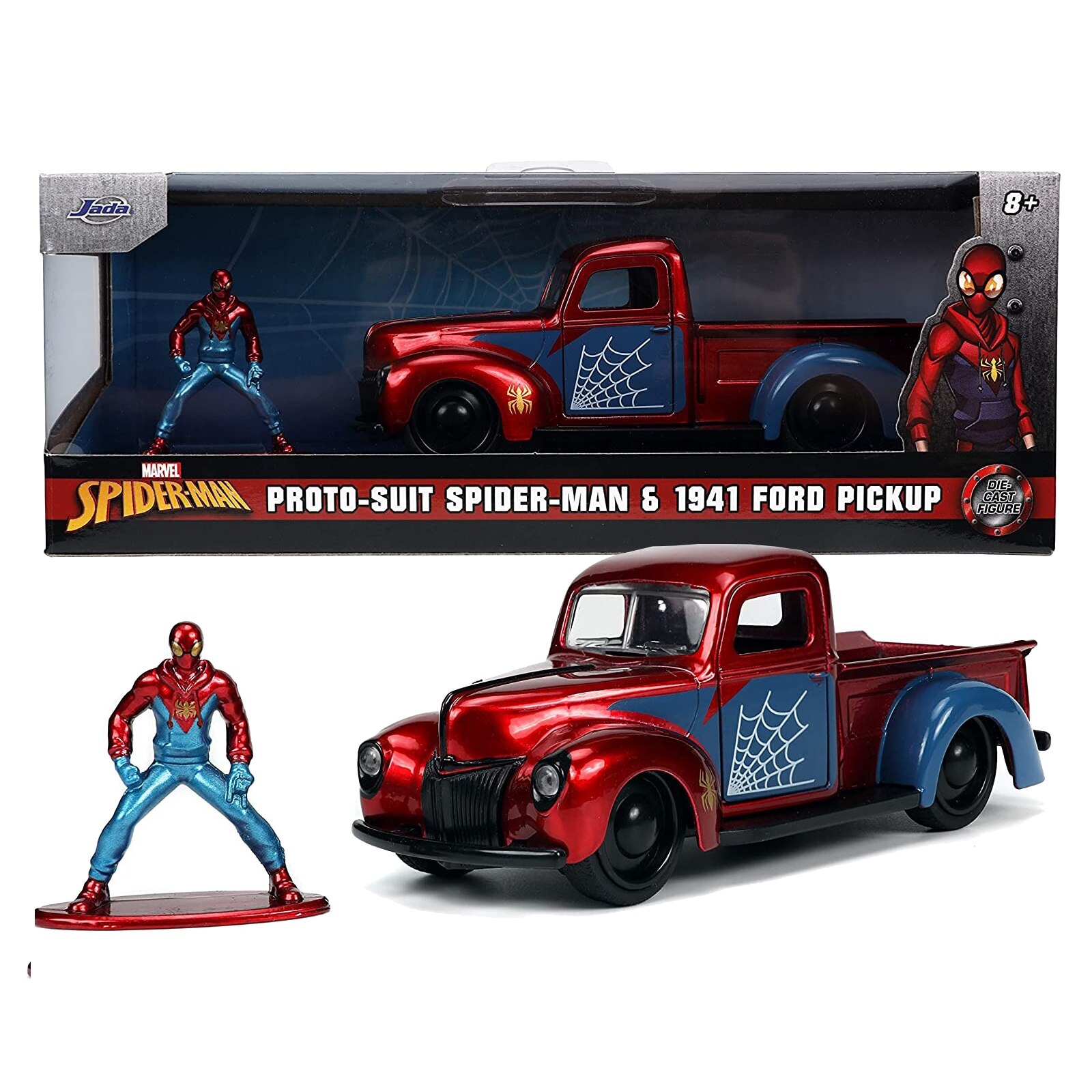 1941 Ford Pickup con Fig Proto-Suit Spider-Man Marvel Spiderman Jada ...