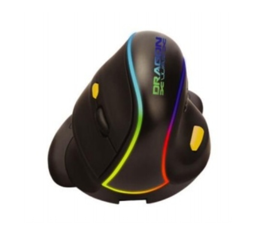 Mouse Nextep Inalámbrico Vertical Recargable/Ergonómico 7 Botones