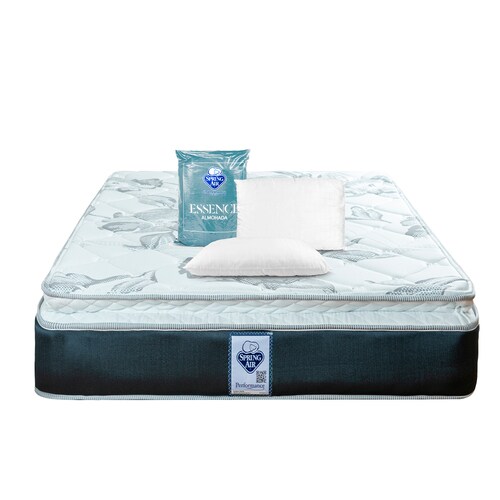 Colchón King Size Spring Air Smith + Almohadas