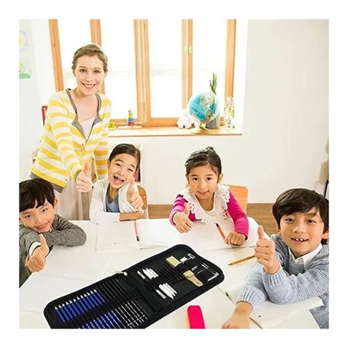 Kit 35 Piezas Profesional De Dibujo Con Lápices Hb