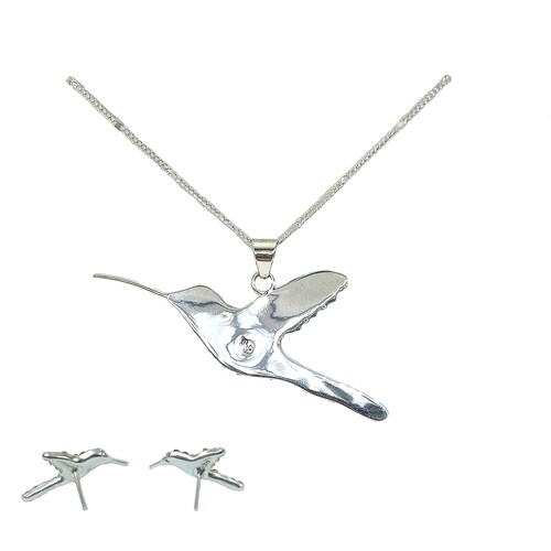 Colibrí en Plata Ley 9.25 y/o 9.50 Pastel Arelis Joyería de Luz