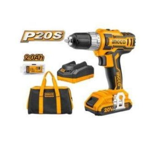 Taladro Inalambrico Industrial 20v Ingco 2 Baterías