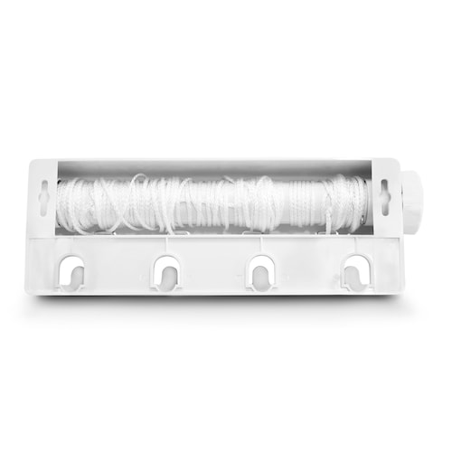 Tendedero de ropa retráctil plegable con 4 lineas de pared para uso ...
