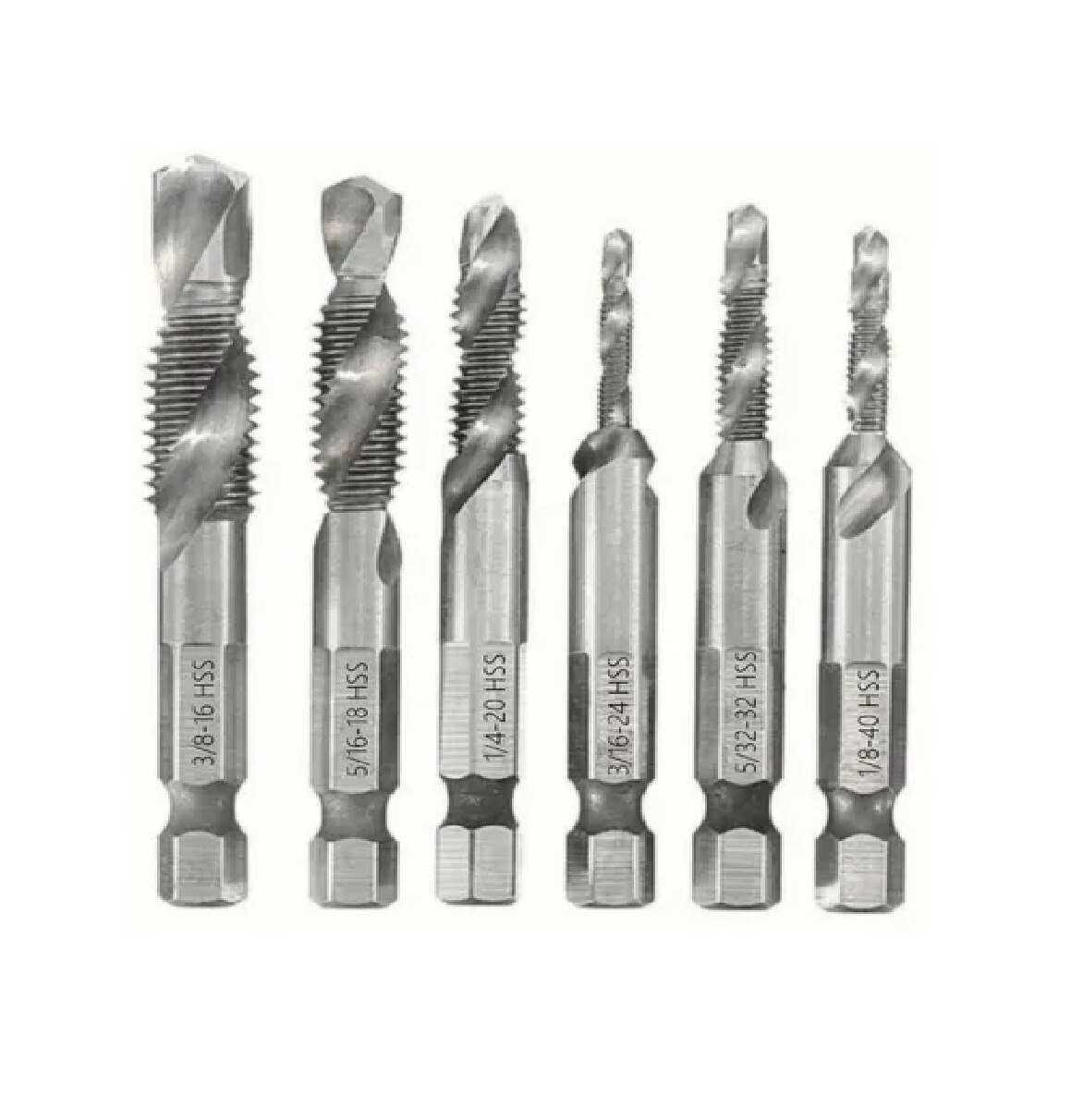 Kit Broca Machuelo Estándar Roscador 1/8 - 3/8