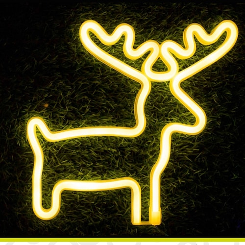Letrero led neon decoración navidad reno Artego