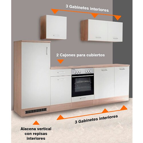 Set De Muebles Modulares Para Cocina Petunia 2.80 metros