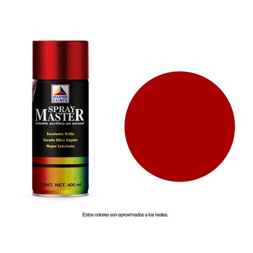 Pintura en Aerosol Master Acuario Color Bermellon Brillante 400 Ml AM80505