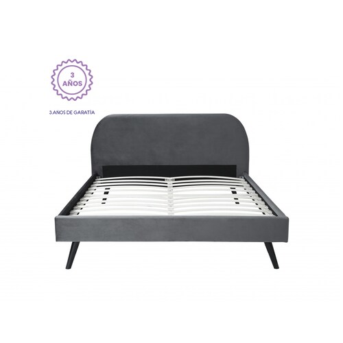 Luft And Drom, Base De Cama Gigisky Matrimonial Gris Obscuro