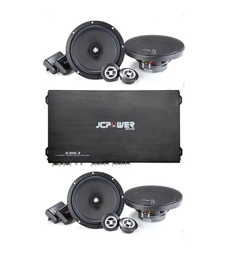 Paquete De 2 Set De Medios Focal 6.5 Y Amplificador Jc Power