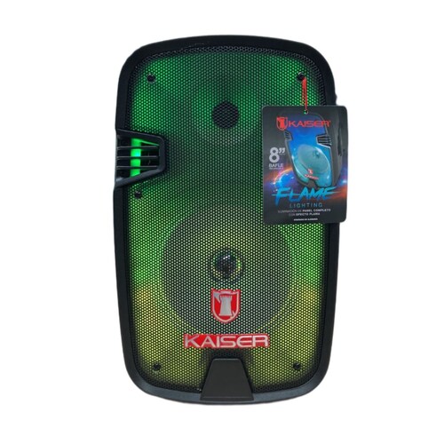 BAFLE RECARGABLE KAISER KSW-1008 8" 6,200 W PMPO FLAME LIGHTING ENDY2
