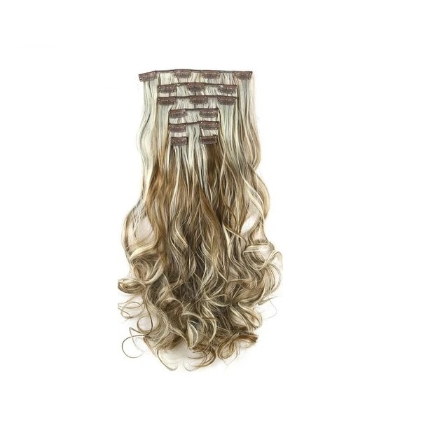 Extensiones De Cabello Sintético Set de 7 piezas con clips ONDULADA 7 ...