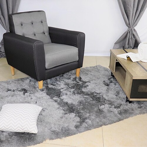 Sillón Moderno Individual Negro con Gris Capri