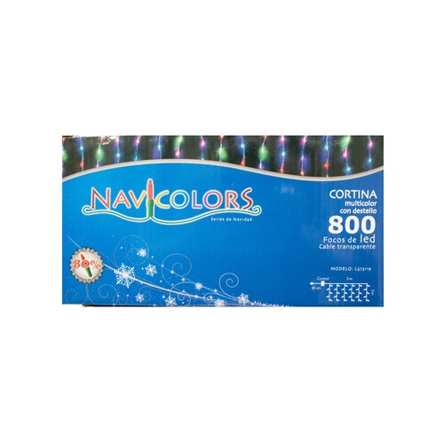 Serie Cortina Luz Multicolor 800 Led 8 Funciones 3 Metros