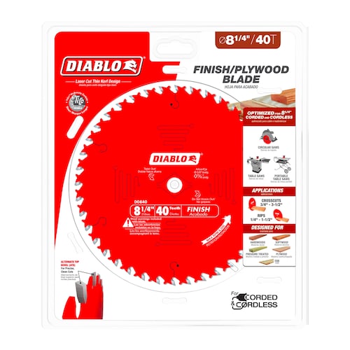 Disco Diablo para Sierra Circular 8-1/4 40 Dientes