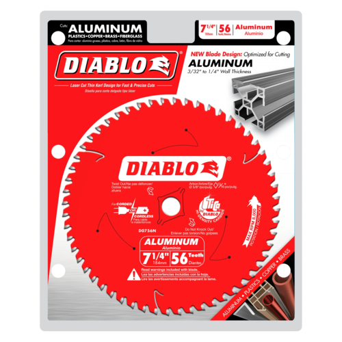 Disco Diablo para Sierra Circular 7-1/4 56 Dientes Aluminio