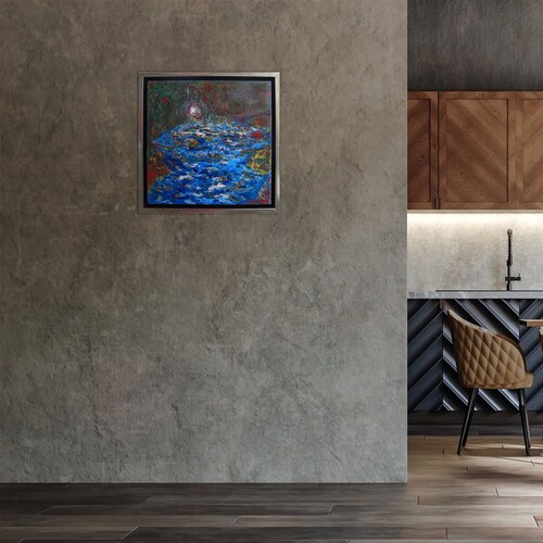 Pintura original - Acrílico - Muchas Aguas - 50 x 50 cm - Cuadro decorativo