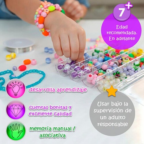 Set de bisuteria para armar pulseras juguete niña