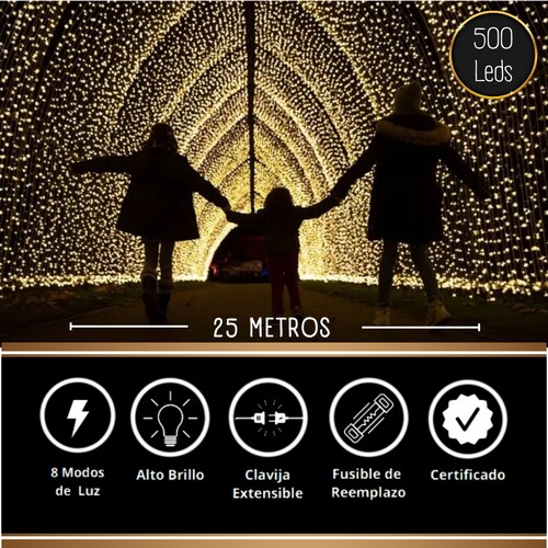 DOSYU Serie Navidad UL 500 Leds 25 Metros