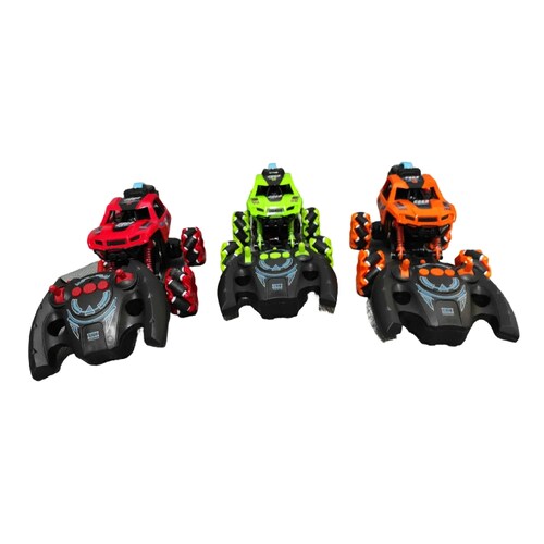 Camioneta Pulsera Y Radio Control 360 Spray Drift Stun Humo Naranja