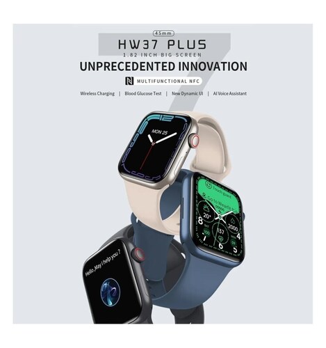 Smartwatch Reloj Inteligente Hw37 Plus Series 7 Nfc FRALUGIO.