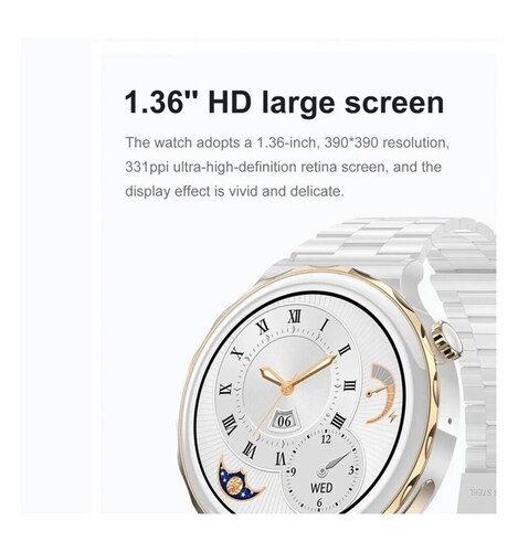 Smartwatch Reloj Inteligente Fralugio Hk43 De Lujo Para Dama